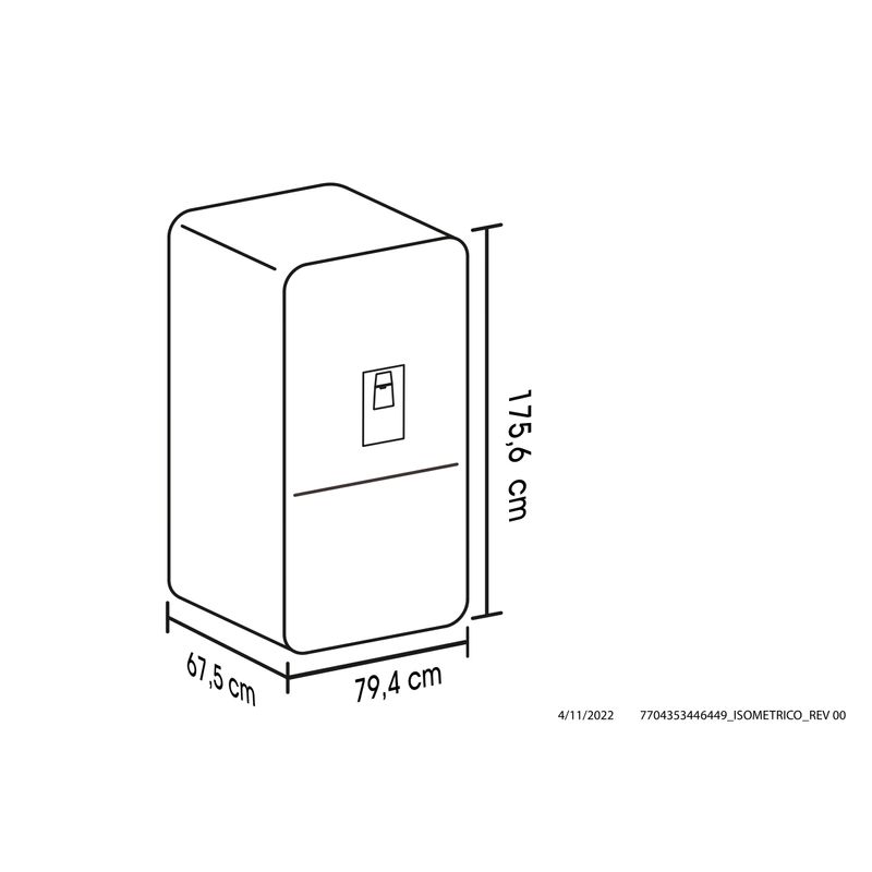 Nevera Bottom Mount Haceb de 514 litros - Inox - Haceb