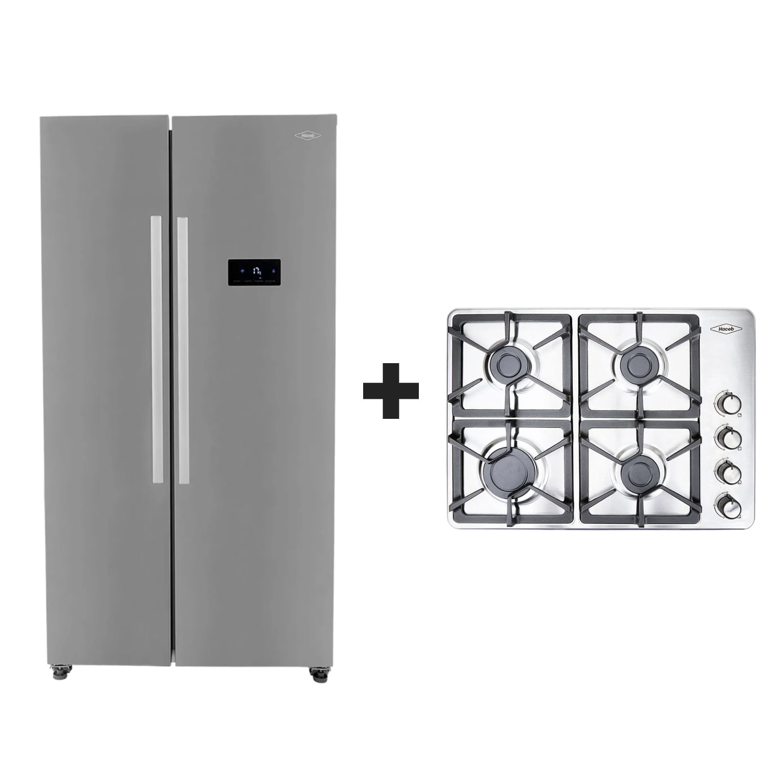 Combo Sabor: Nevecón 563 lts + Estufa de empotrar Inox - Haceb